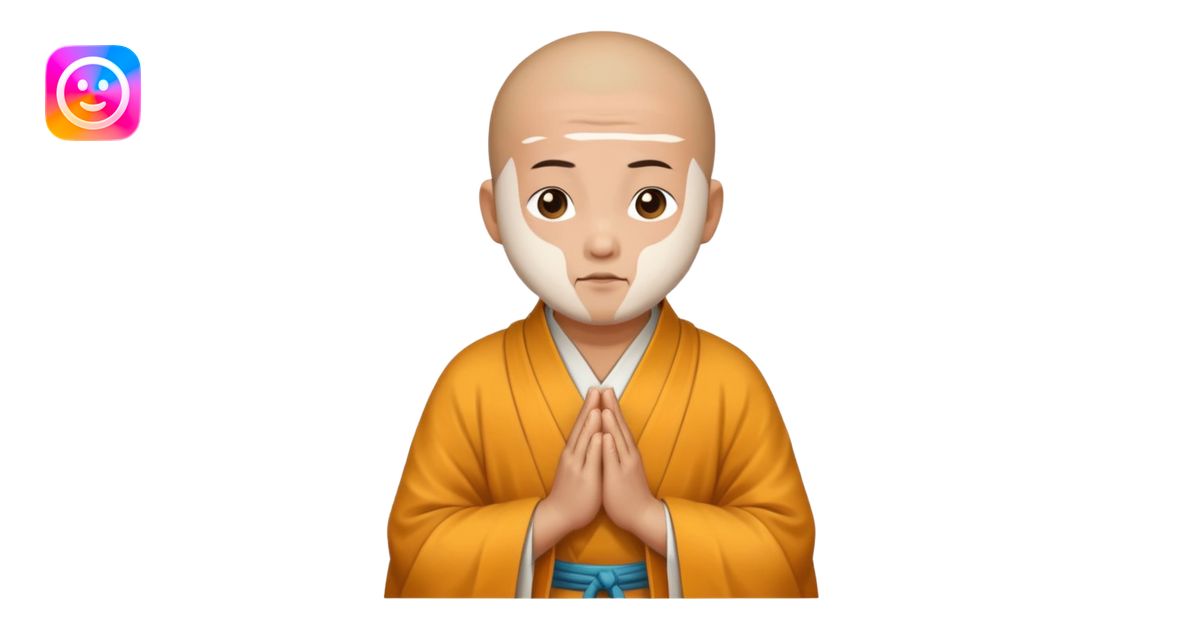 Chinese monk praying emoji | AI Emoji Generator