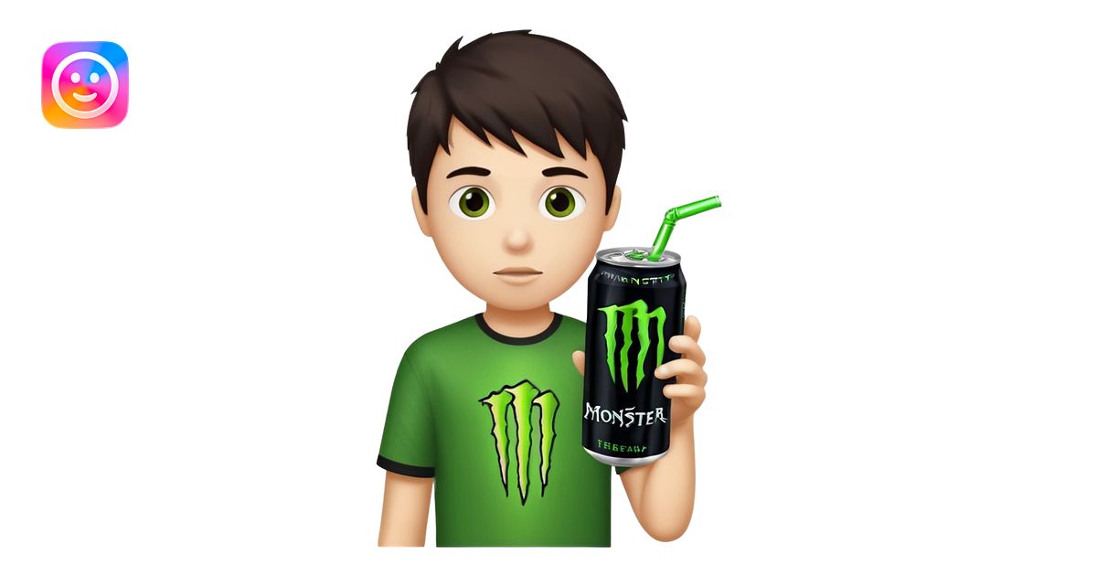 1 boy Monster energy drink emoji | AI Emoji Generator
