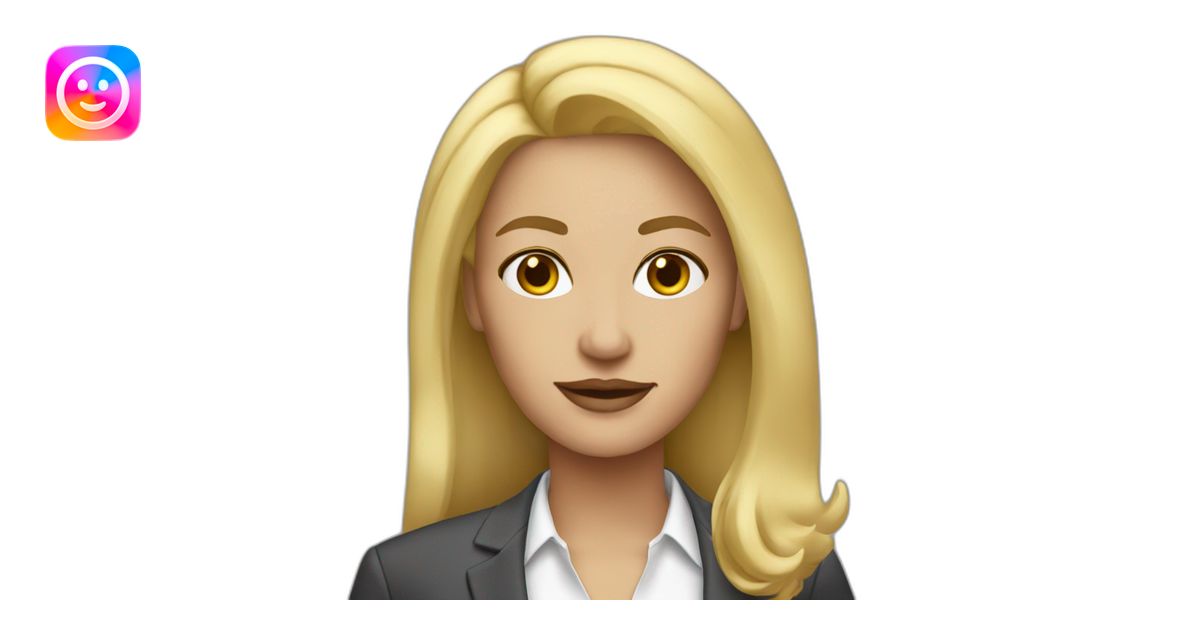 executive woman blonde hair emoji | AI Emoji Generator