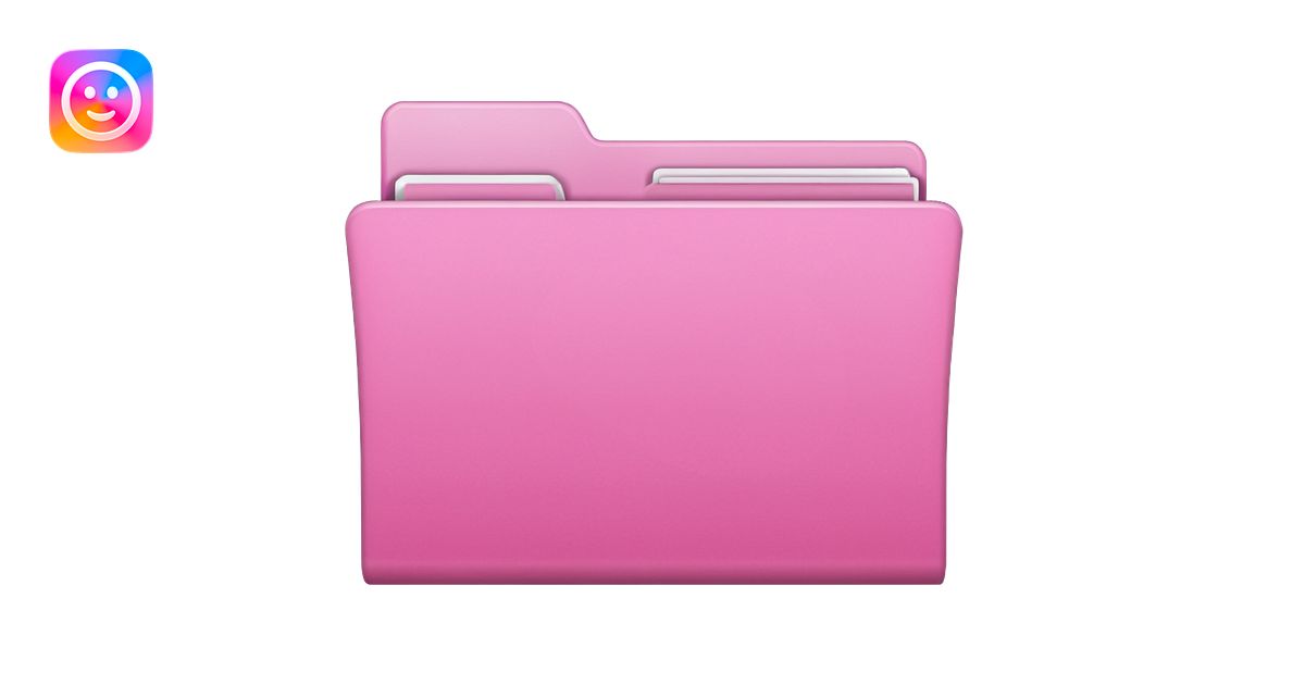 windows 10 folder light giltter pink plain folder without logo emoji ...