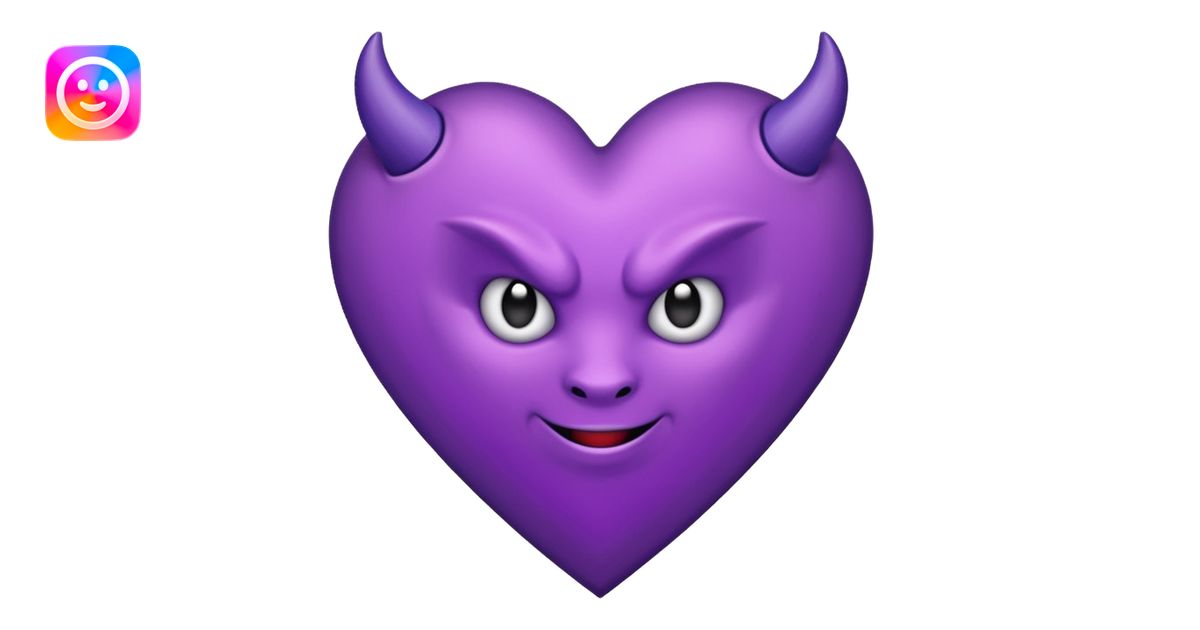 devil solitaire heart purple emoji | AI Emoji Generator