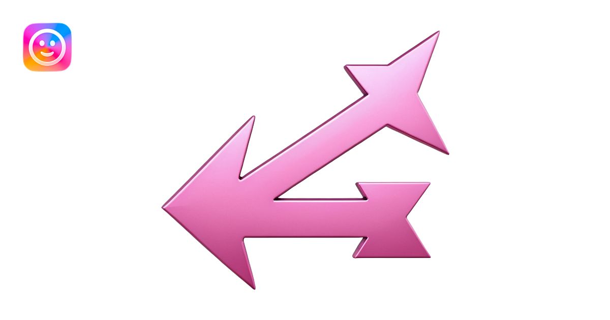 Pink reverse arrow emoji | AI Emoji Generator