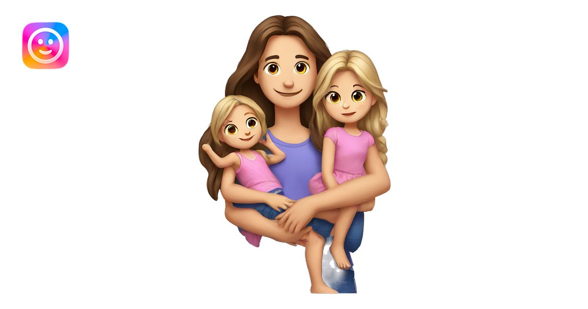 pretty Ilya with his girl (Sonya) and their kids emoji | AI Emoji Generator