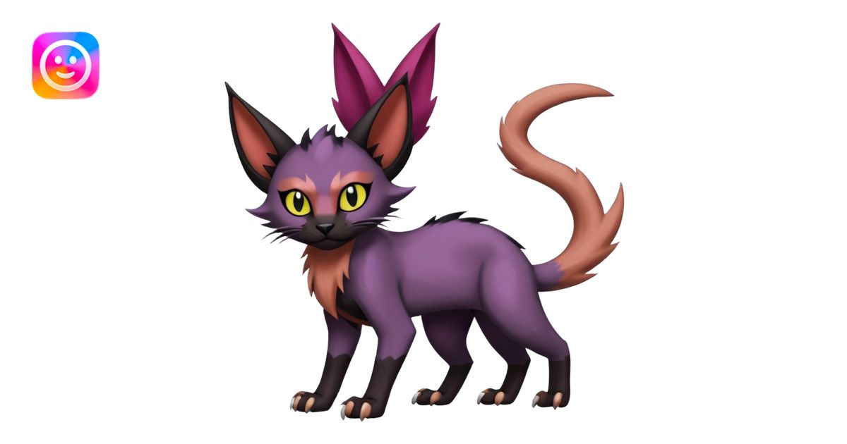 Black edgy Noivern-Noibat-Purloin-Torracat-Lykoi-Caracal-cat-Fakemon ...