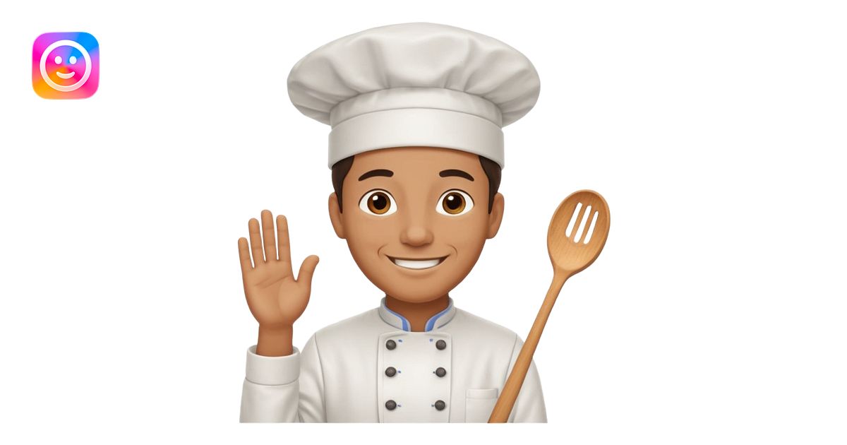 Cook Man face and chest emoji | AI Emoji Generator