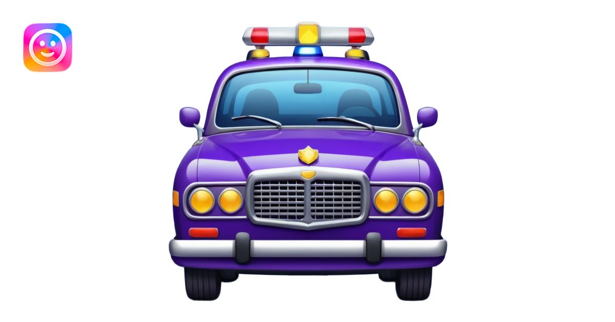 Car police flashing light in dark purple and dark blue tones. The style ...