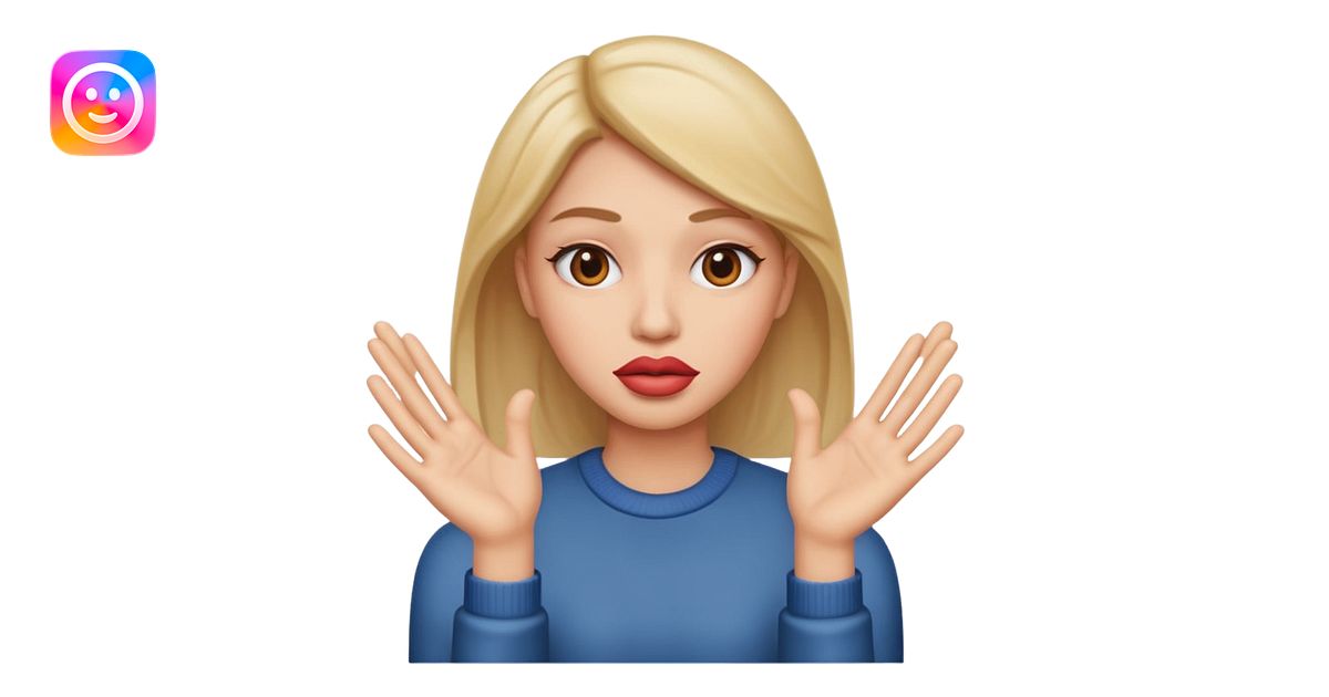 I want an emoji with big lips and hands with an judging vibe emoji | AI ...
