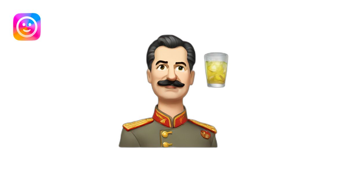 stalin drinking vodka emoji | AI Emoji Generator