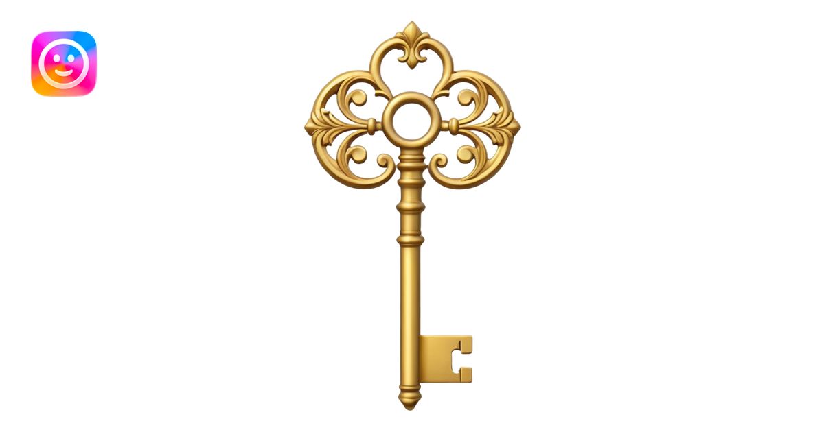 gold basic key emoji | AI Emoji Generator