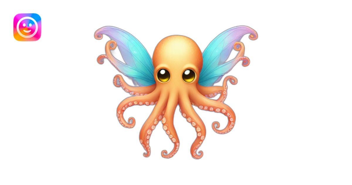 octopus with fairy wings emoji | AI Emoji Generator