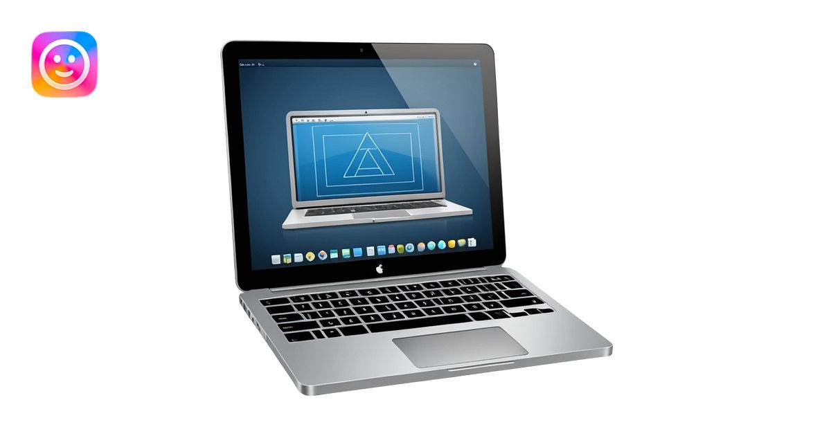 create an emoji of a laptop that has autocad architectural drawings on ...