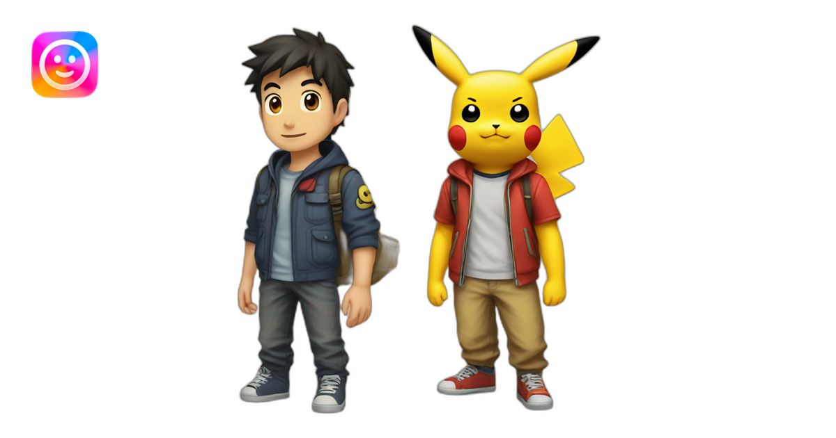 ach Ketchum and Pikachu emoji | AI Emoji Generator