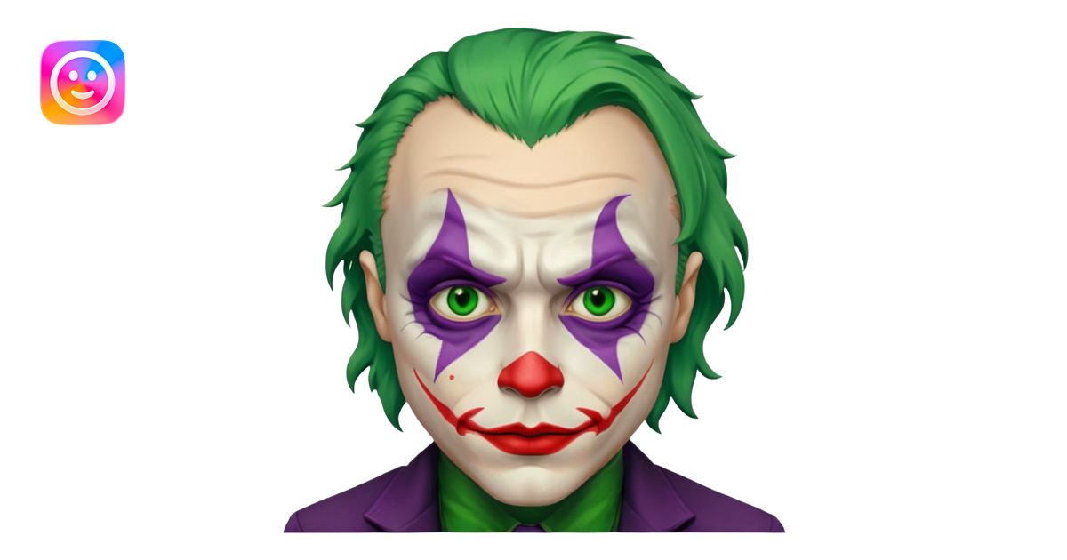 scary heath ledger joker emoji | AI Emoji Generator