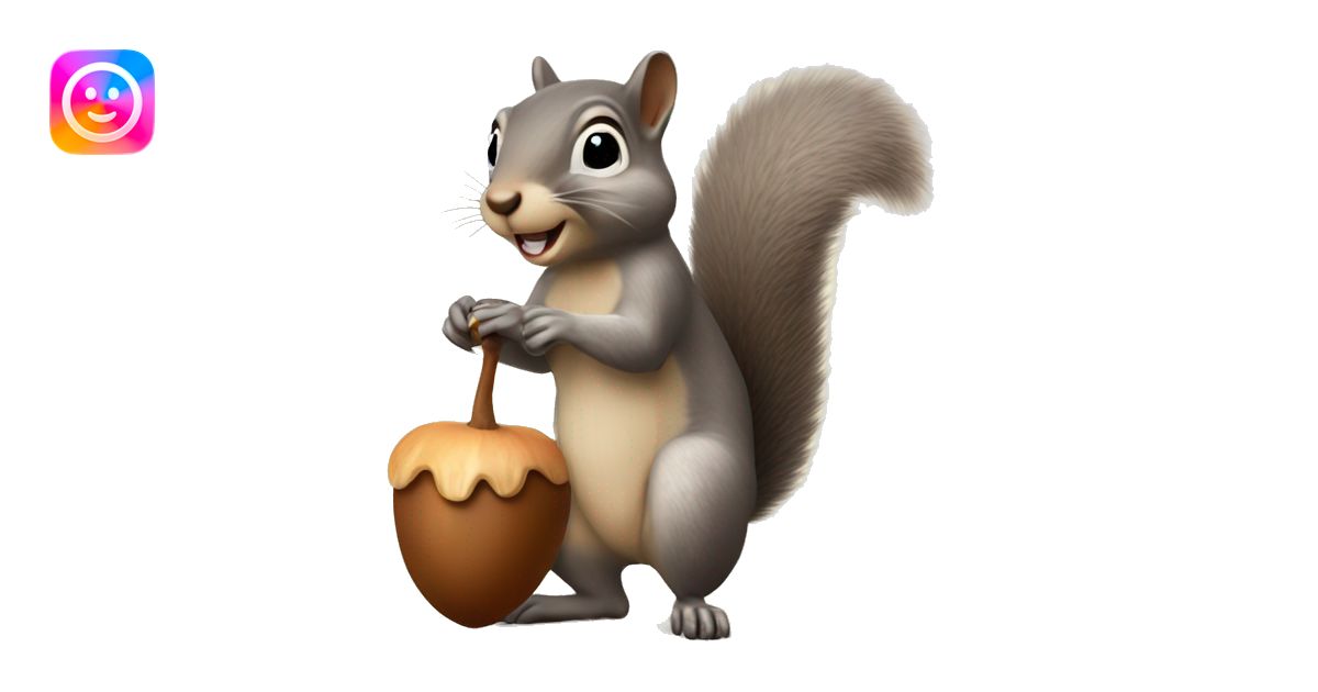 squirrel holding an acorn emoji emoji | AI Emoji Generator