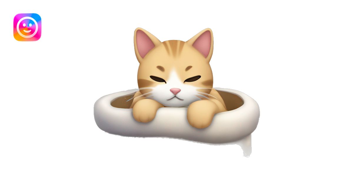 Gato con tutú y muy cozy emoji | AI Emoji Generator