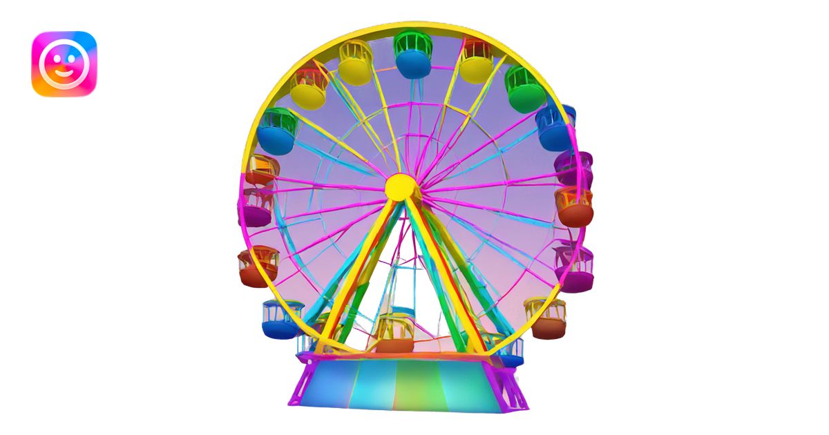 basic rainbow ferris wheel emoji | AI Emoji Generator