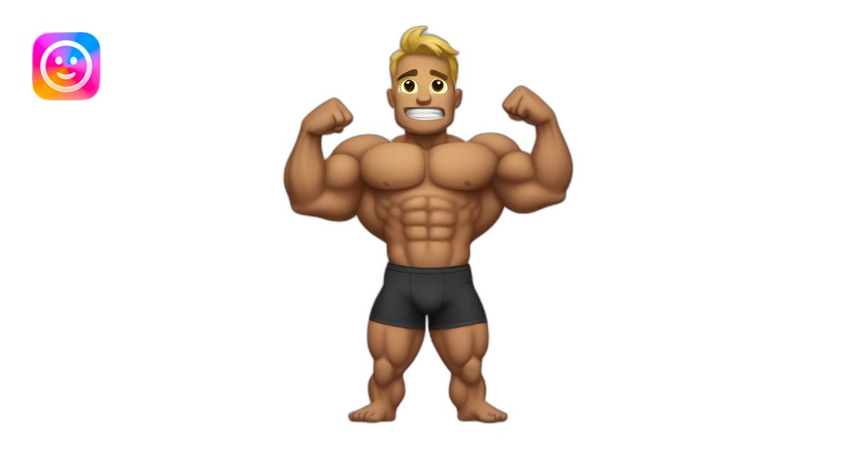 Bodybuilding arms emoji | AI Emoji Generator