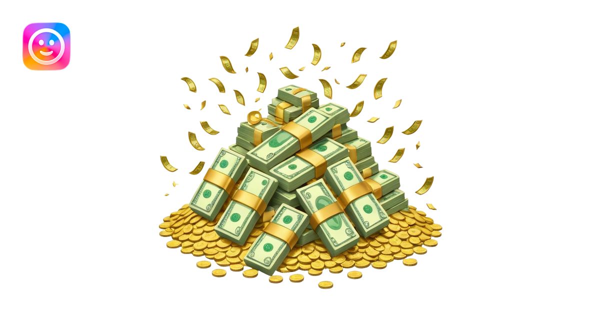 money in a glitter $ emoji | AI Emoji Generator
