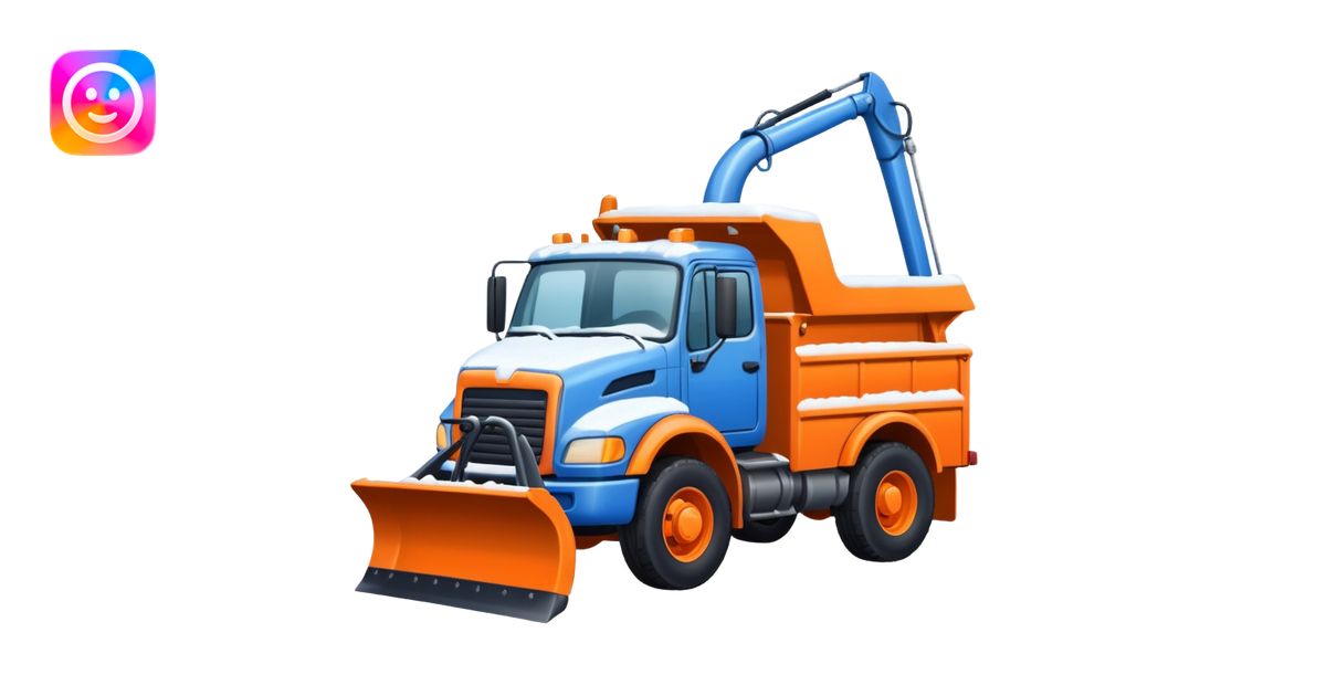sprav cestarske auto s pluhom emoji | AI Emoji Generator