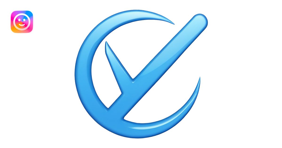 centang biru emoji | AI Emoji Generator