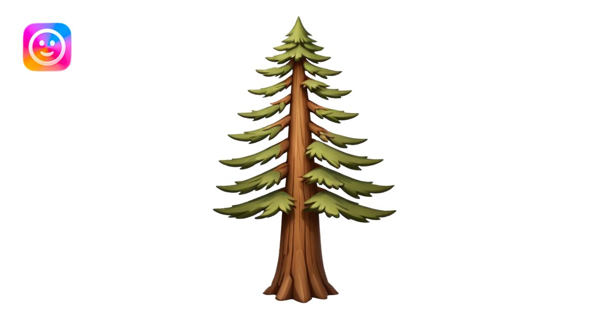 long slim sequoia tree emoji | AI Emoji Generator