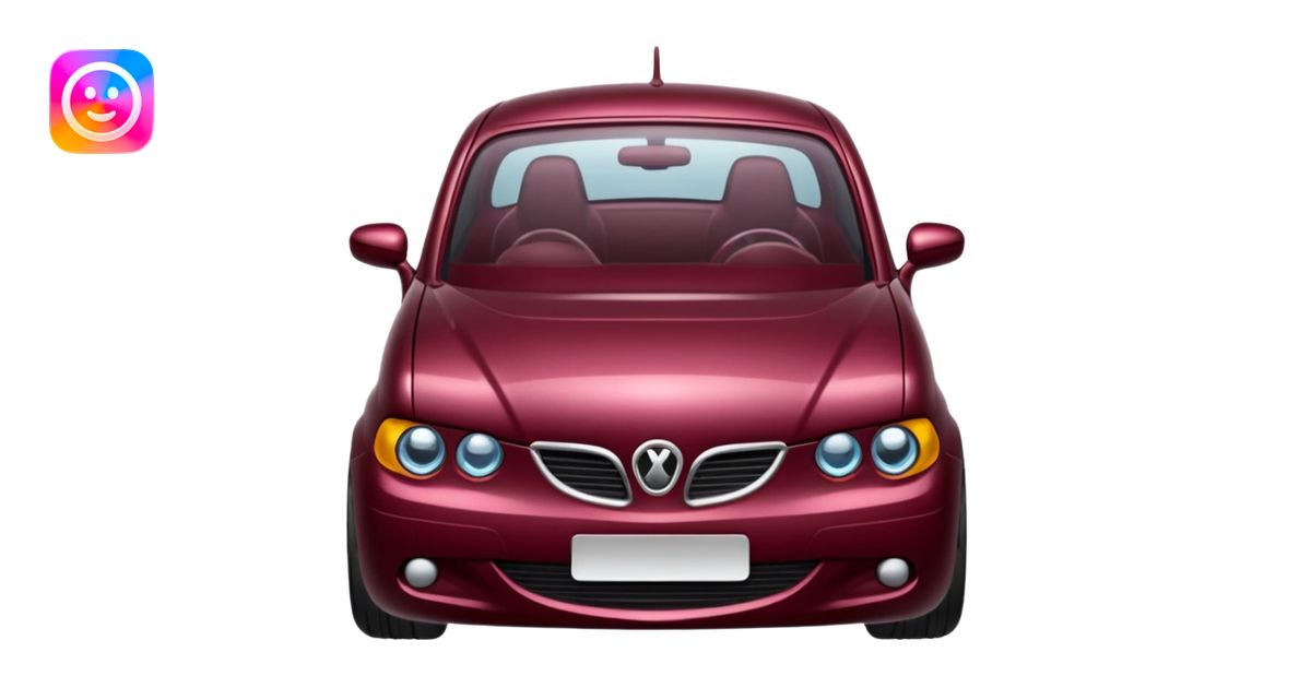 burgundy new car emoji | AI Emoji Generator