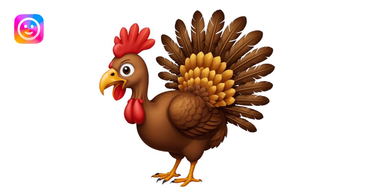Turkey attacking guy emoji | AI Emoji Generator