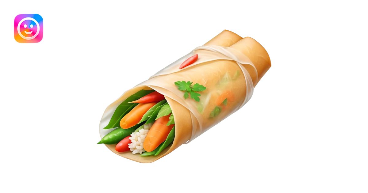 One Thai uncooked spring roll emoji | AI Emoji Generator