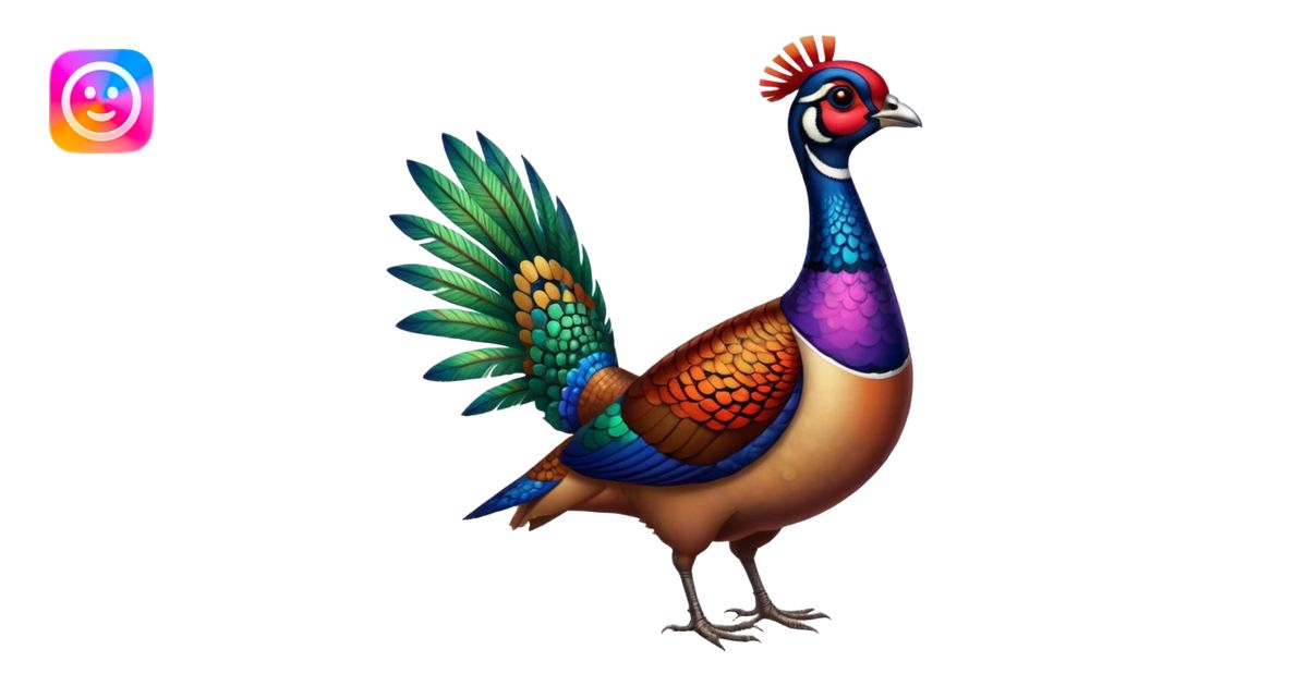 Chinese Ring-necked Pheasant emoji | AI Emoji Generator