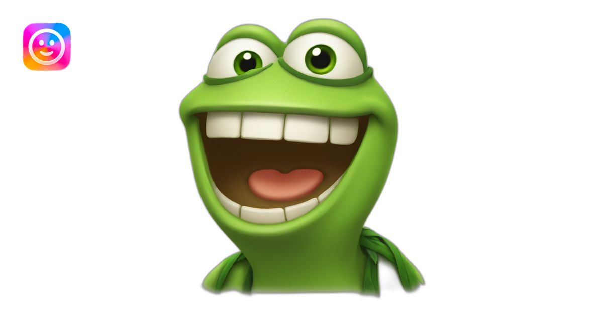 pepe laughing emoji | AI Emoji Generator
