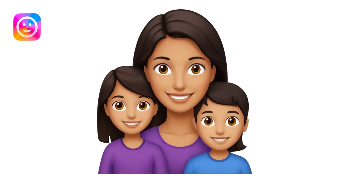 Nany with kids emoji | AI Emoji Generator