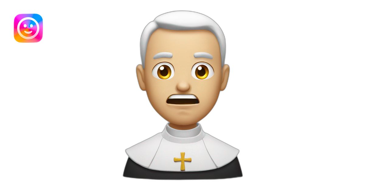 A angry priest shouting emoji | AI Emoji Generator