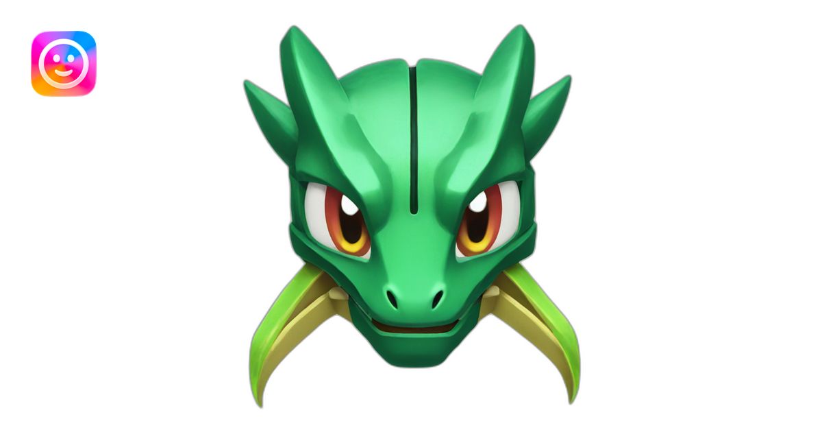 Rayquaza Head emoji | AI Emoji Generator