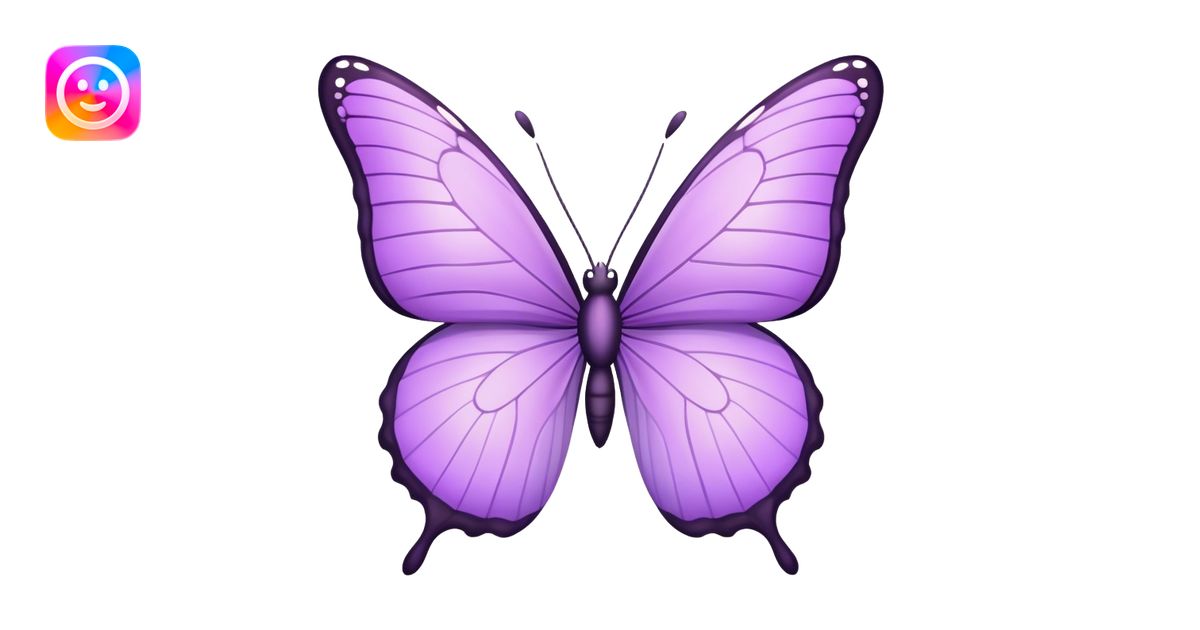 Light purple butterfly emoji | AI Emoji Generator