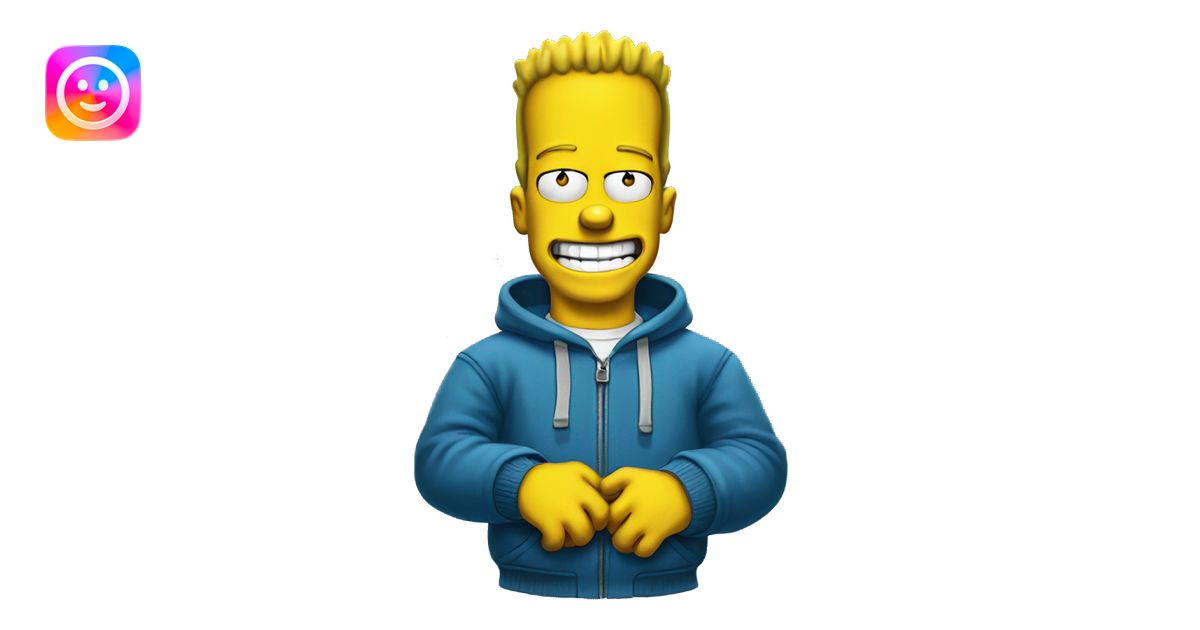 bart simpsons as a kid from the tv series "the simpsons" smiling emoji ...