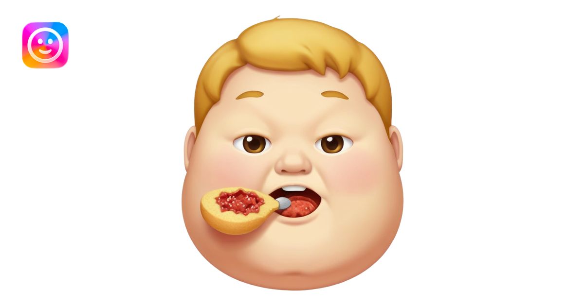Fat person eating lint emoji | AI Emoji Generator