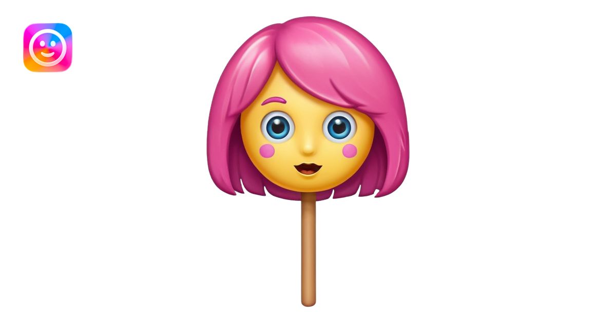 cute lollipop with eyes and hair and charactarized like cartoon but ...