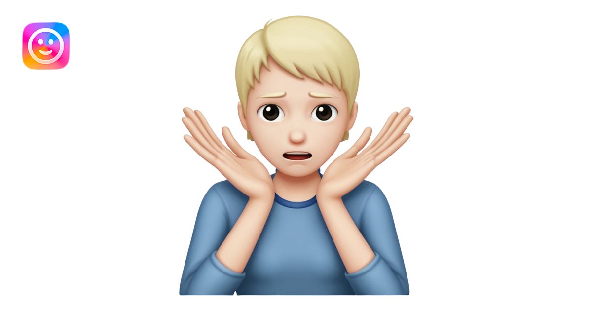 A person strangling themselves with their hands emoji | AI Emoji Generator