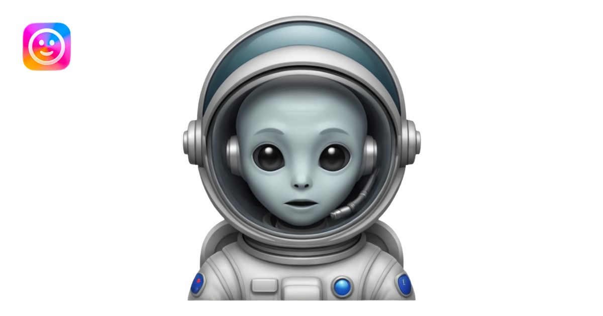 Alien astronut. emoji | AI Emoji Generator