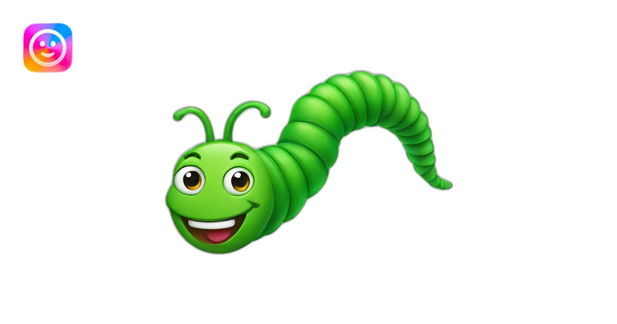 smiling green worm emoji | AI Emoji Generator