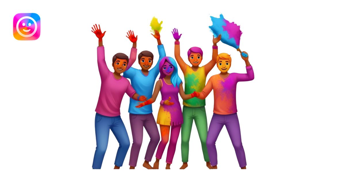 Holi celebration emoji | AI Emoji Generator