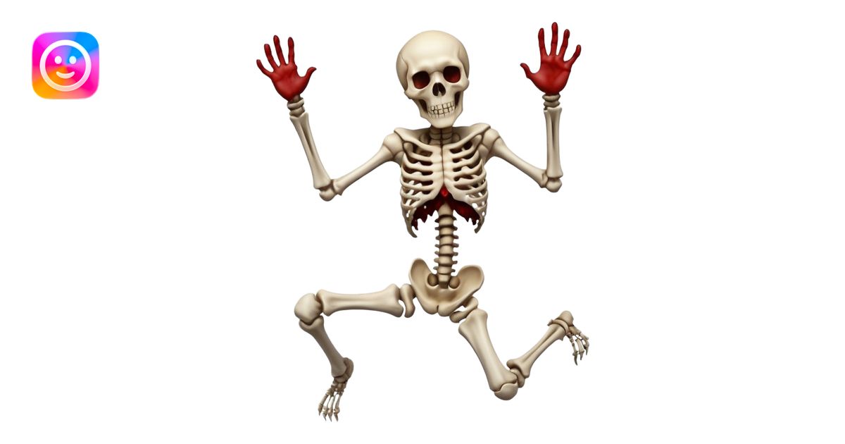 3D rotting corpse jumping in the air. In the style of your bloody skull ...