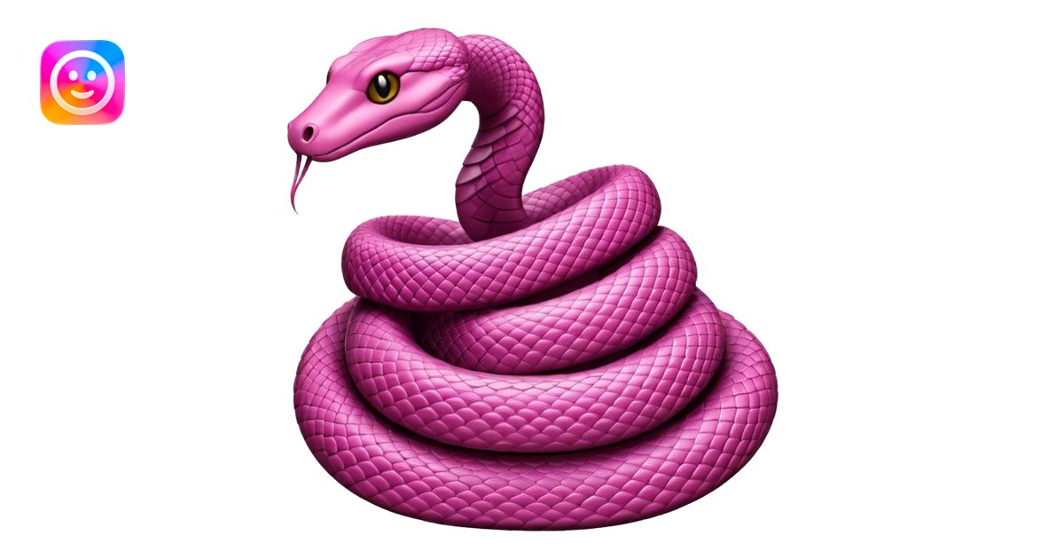pink snake emoji | AI Emoji Generator