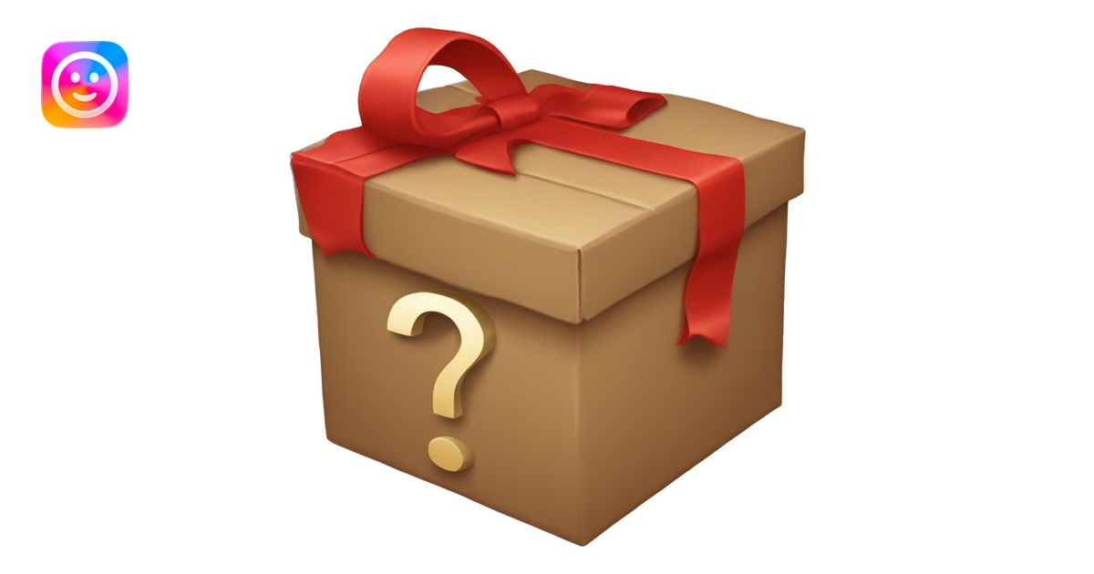 red mystery box with question mark emoji | AI Emoji Generator