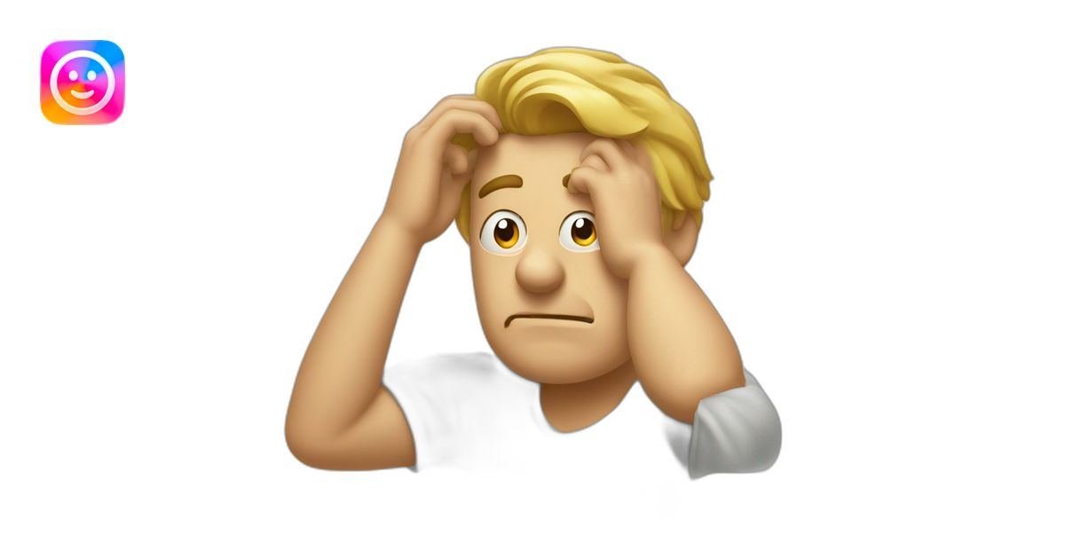 Puzzled man scratching head emoji | AI Emoji Generator