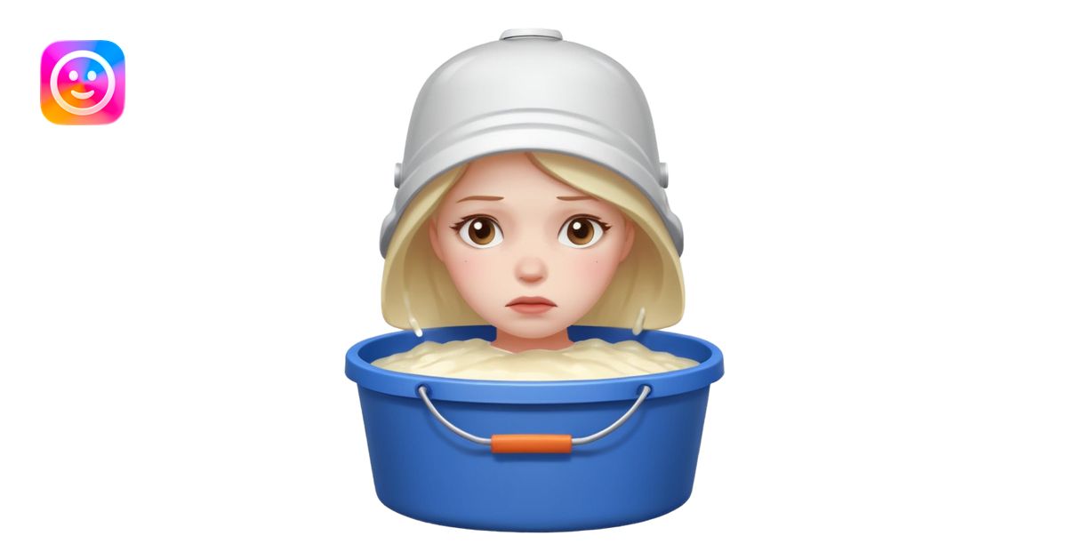 Buckets loads of cum pouring on horny female emoji with blushed cheeks ...