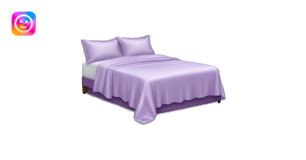 Light purple silk bed emoji | AI Emoji Generator