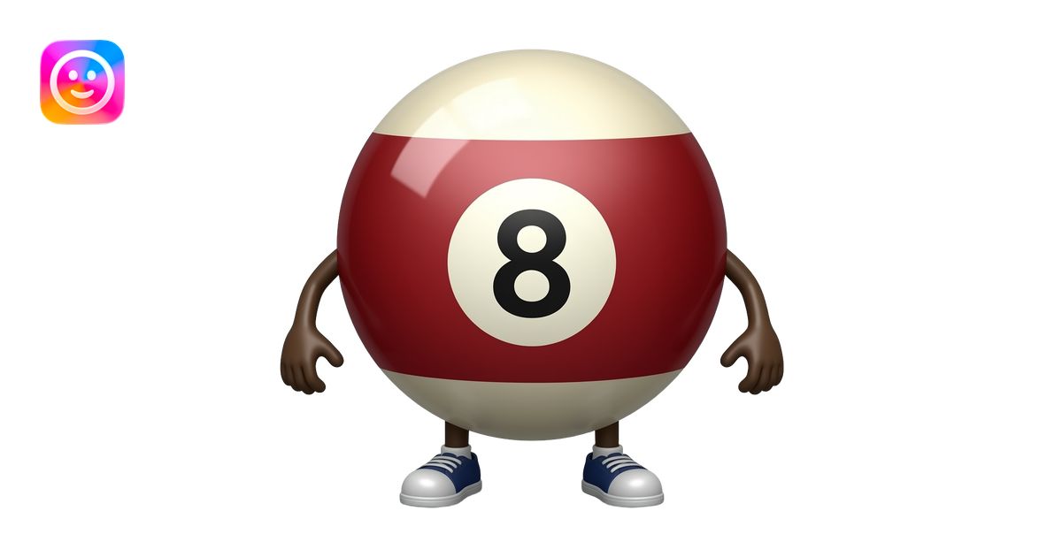 8 ball with legs and arms emoji | AI Emoji Generator