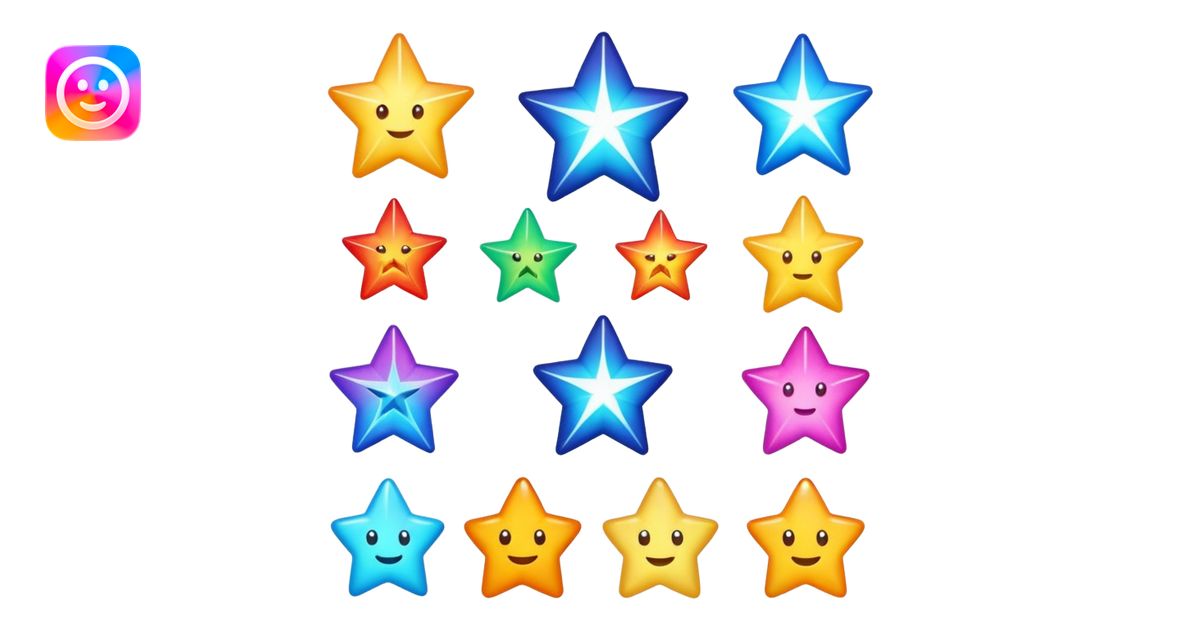 can you give me different designs of a star emoji | AI Emoji Generator