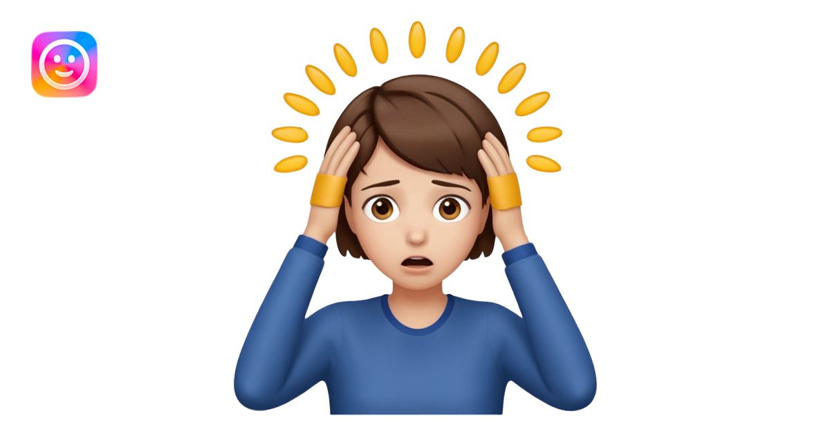 Shocked face hands on head emoji | AI Emoji Generator